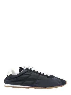 Miu Miu Plume Nylon And Leather Sneakers - Blue