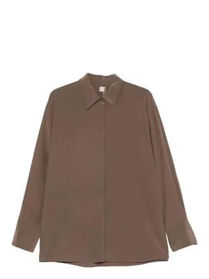 TOTEME Crepe Silk Shirt - Brown