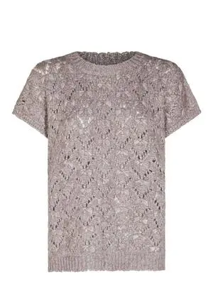 Fabiana Filippi Textured Knit Top - Grey