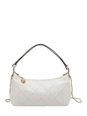 Tory Burch Fleming Leather Pouch - White