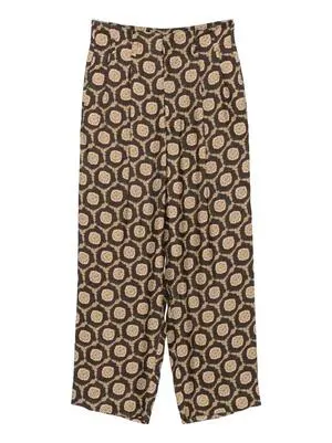 Emporio Armani Printed Wide-leg Trousers - Multi