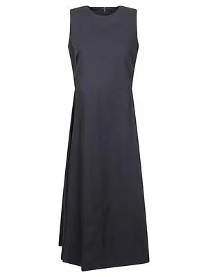 MIZUIRO Cotton Sleeveless Maxi Dress - Blue