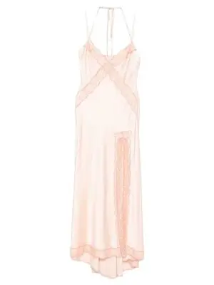 LES FILLES D'EVA Lace Trim Slip Dress - Pink