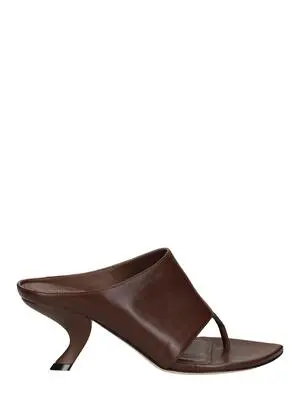 VIC MATIE Baron Heeled Thong Sandals - Brown