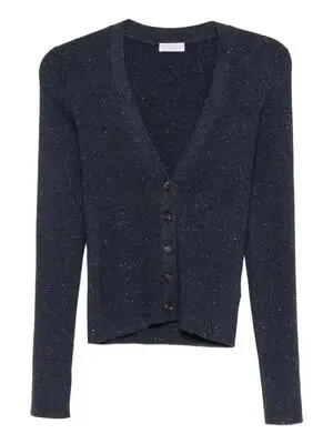 Brunello Cucinelli V-neck Cardigan - Blue