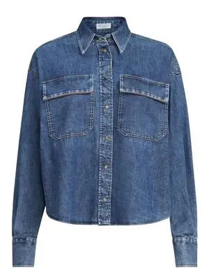 Brunello Cucinelli Denim Cotton Shirt - Blue