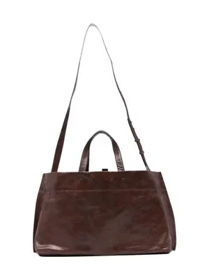 LIHANN GEORGE Elli Leather Tote Bag - Red