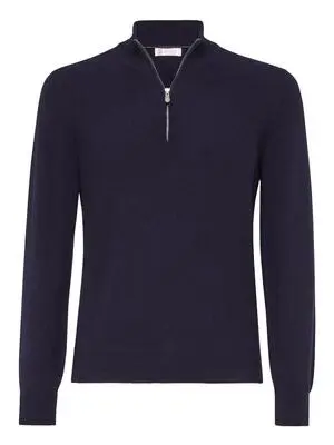 Brunello Cucinelli Cashmere Turtle-neck Sweater - Blue