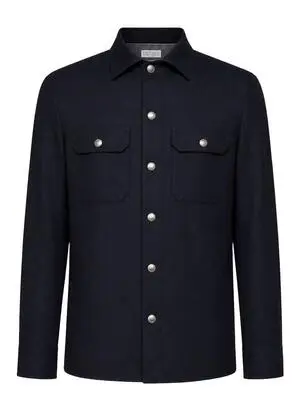 Brunello Cucinelli Wool Shirt - Blue