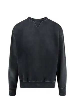 MAISON MARGIELA Cotton Crewneck Sweatshirt - Black