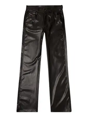 DIESEL® Coated Faux-leather Trousers - Black