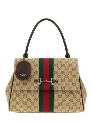 Gucci Paparazzo Gg Medium Handbag - Beige