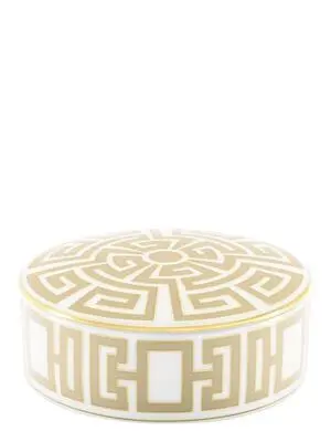 GINORI 1735 Labirinto Round Box With Cover - Beige