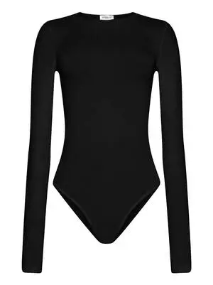 Wolford Long Sleeve Crewneck Bodysuit - Black