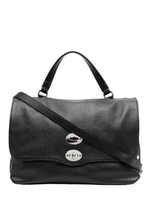 ZANELLATO Postina Daily Medium Leather Handbag - Black
