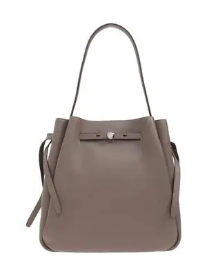 Tory Burch Romy Large Leather Bucket Bag - Grey