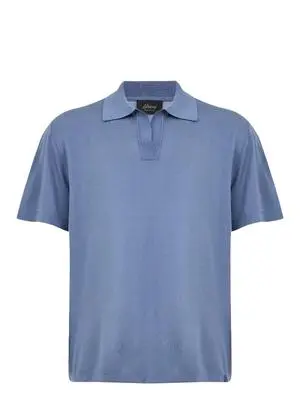Brioni Silk Polo Shirt - Blue