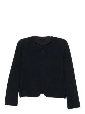 Emporio Armani Zip-up Textured Jacket - Blue