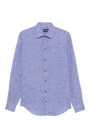 Emporio Armani Linen Shirt - Blue