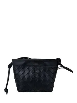 Bottega Veneta Bottega Veneta Woven Leather Pouch Black
