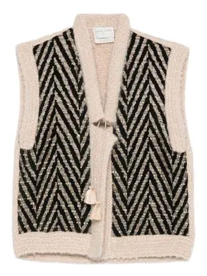 FORTE_FORTE Chevron Vest - Black
