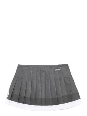 Miu Miu Pleated Mini Skirt - Grey