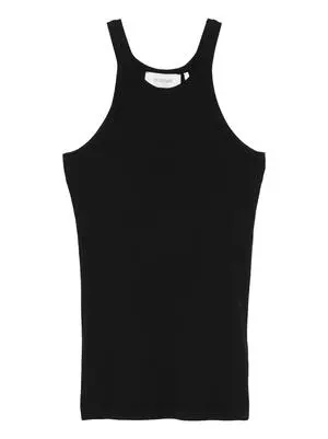 Sportmax Ribbed Cotton Tank Top - Black
