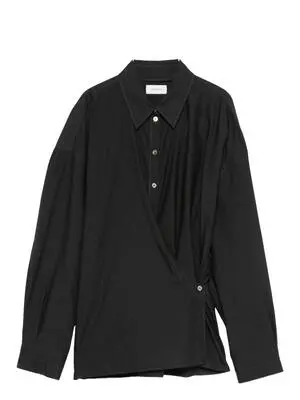 LEMAIRE Cotton And Silk Blend Shirt - Blue