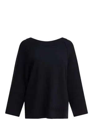 Max Mara Boat-neck Sweater With Long Sleeves - Blue