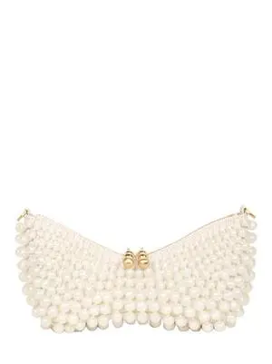 Cult Gaia Mercier Beaded Clutch - Ivory