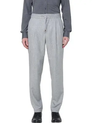 Brunello Cucinelli Brunello Cucinelli Virgin Wool Slim Fit Drawstring Trousers Grey