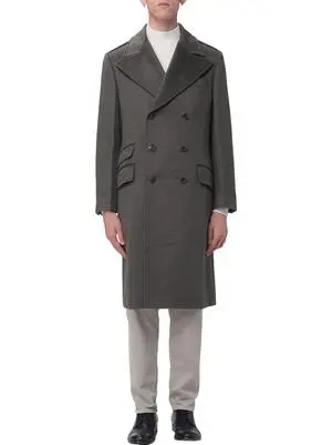 BRUNELLO CUCINELLI Brunello Cucinelli Double-Breasted Merino Wool Knee-Length Coat