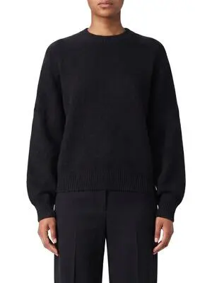 Khaite Pure Cashmere Crewneck Jumper With Ribbed Trims - Grey