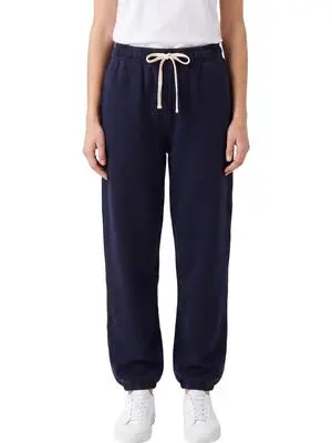 Polo Ralph Lauren Straight-leg Cotton Jogging Trousers With Embroidered Logo - Blue
