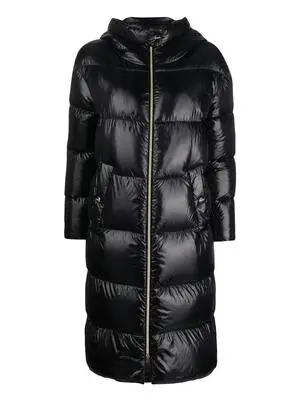 Herno Quilted Padded Zipped Coat - Black
