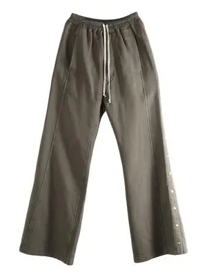 Rick Owens Wide Leg Button Detailed Pants - Brown