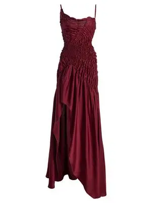 GEORGIA HARDINGE GEORGIA HARDINGE Eclipse Metallic Chiffon Maxi Dress Red