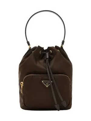 Prada Re-nylon Bucket Bag - Brown