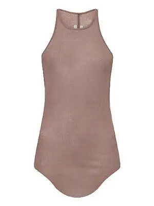 Rick Owens Ribbed Silk-blend Tank Top - Grape