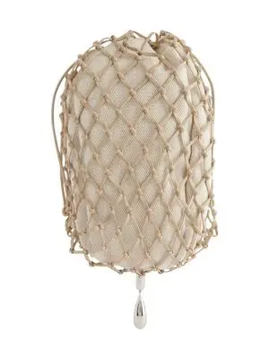 Savette Savette Macrame Leather Pouch Bone