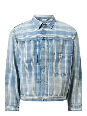 A.PRESSE Checked Denim Jacket - Check