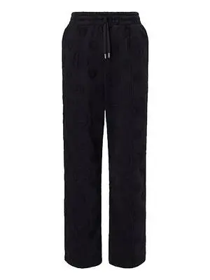 Casablanca Applique Monogram Cotton Jogging Bottoms - Black