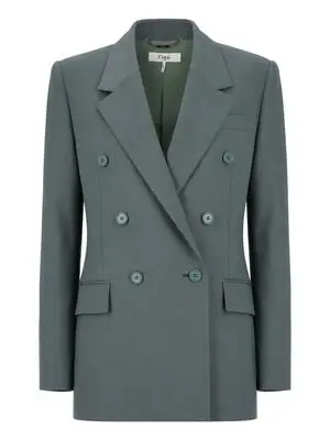 Chloé Double-breasted Gabardine Blazer - Grey