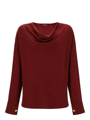 Max Mara Blouse In Lightweight Technical Cady - Red