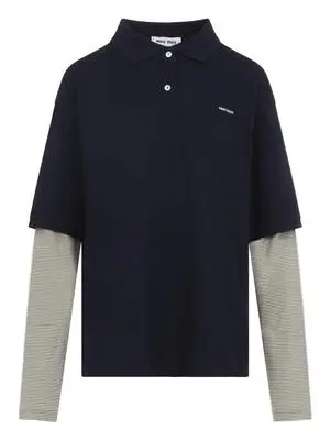 Miu Miu Miu Miu Women's Cotton Polo Shirt Blue