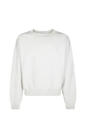 Palm Angels Crewneck Cotton Sweatshirt - Bianco