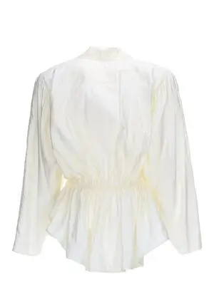 Chloé Chloé Silk Blend Regular Fit Top Ivory