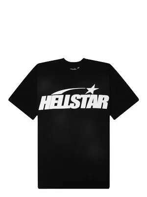 HELLSTAR Classic Logo Rhinestones Tee Shirt - Black