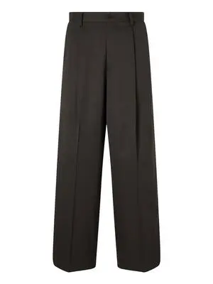 SSSTEIN Wide-leg Wool Trousers - Brown