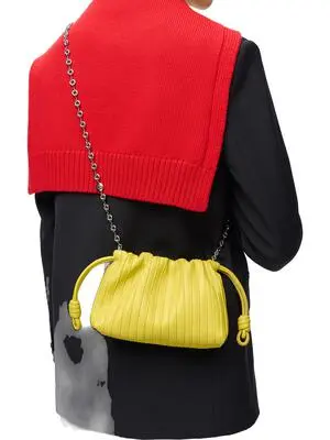 Loewe Mini Flamenco Purse In Nappa Lambskin - Lemon